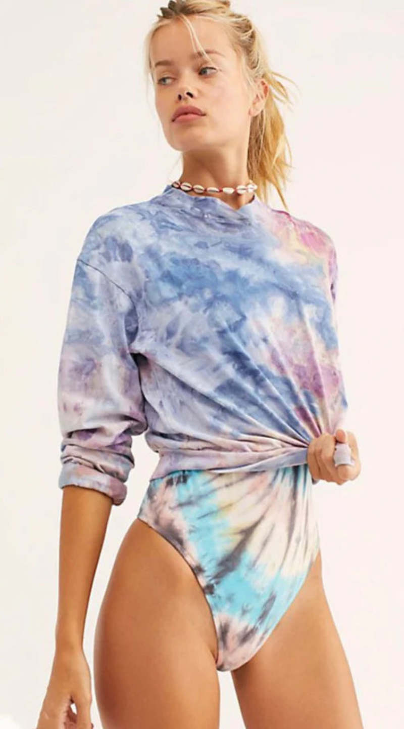 Riverside Tool & Dye Crop Mock Tee - Pastel | Garmentory