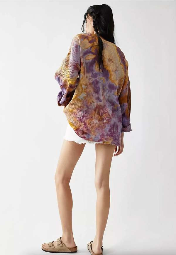 Riverside Tool & Dye Tie Front Wrap Top - Hendrix | Garmentory