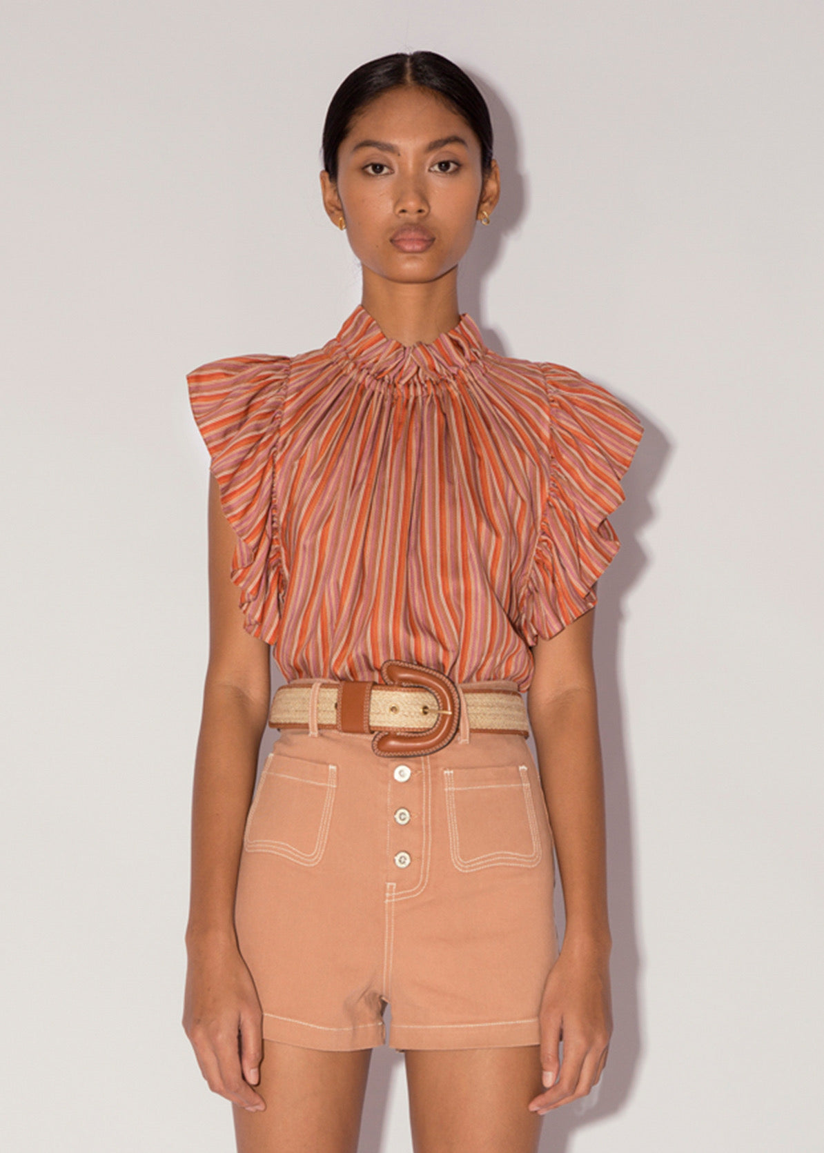 Magali Pascal Prima Top - Caramel Stripe | Garmentory