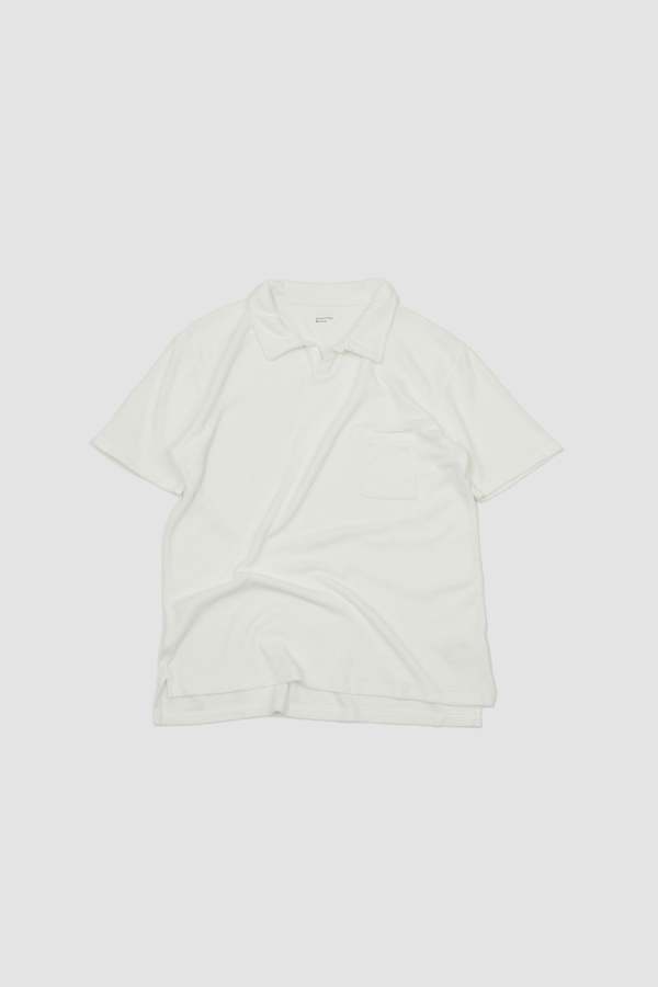 Universal Works Vacation Polo - Terry Fleece Ecru | Garmentory