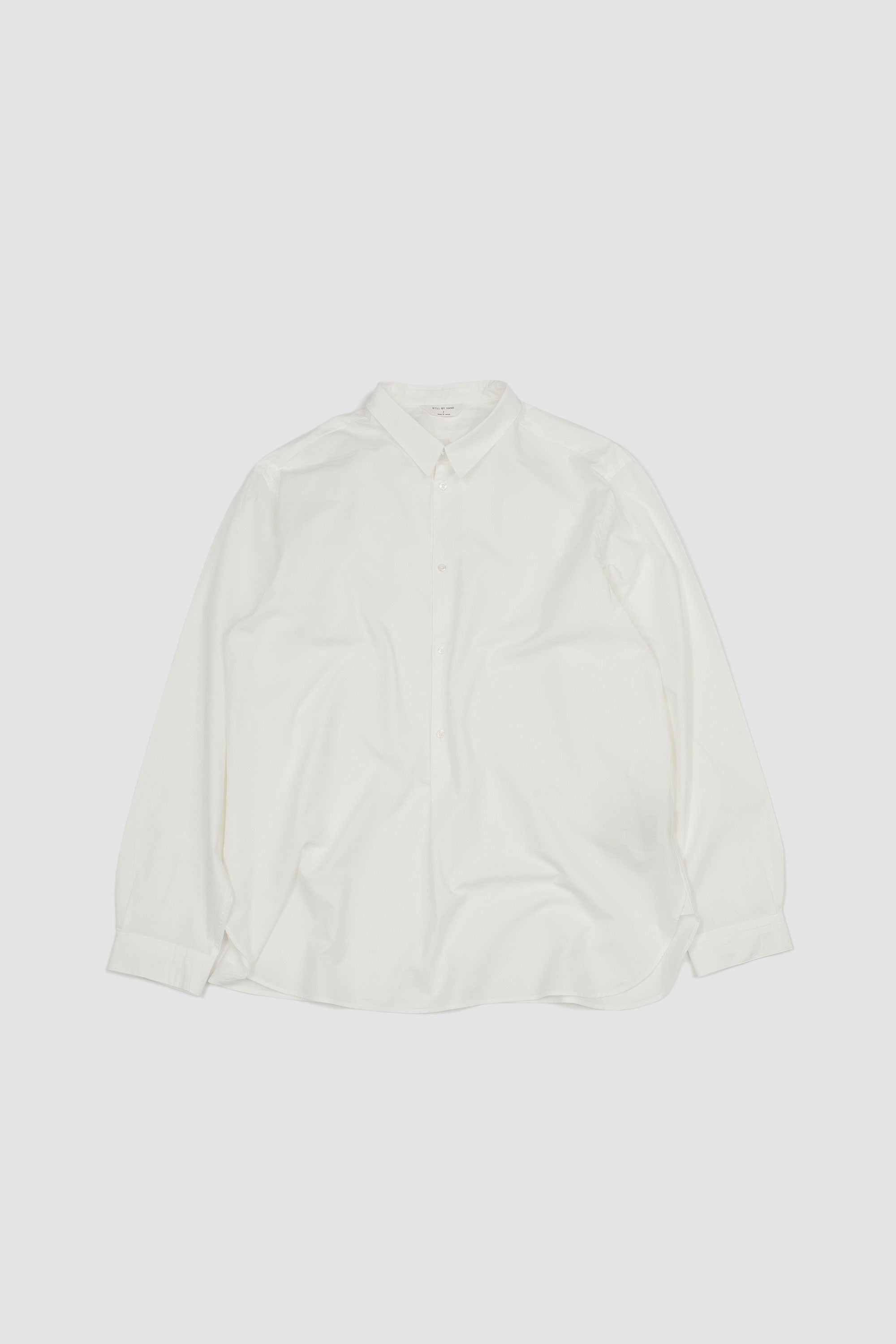 Still By Hand Micro Rip Stop Shirt - Off White | Garmentory