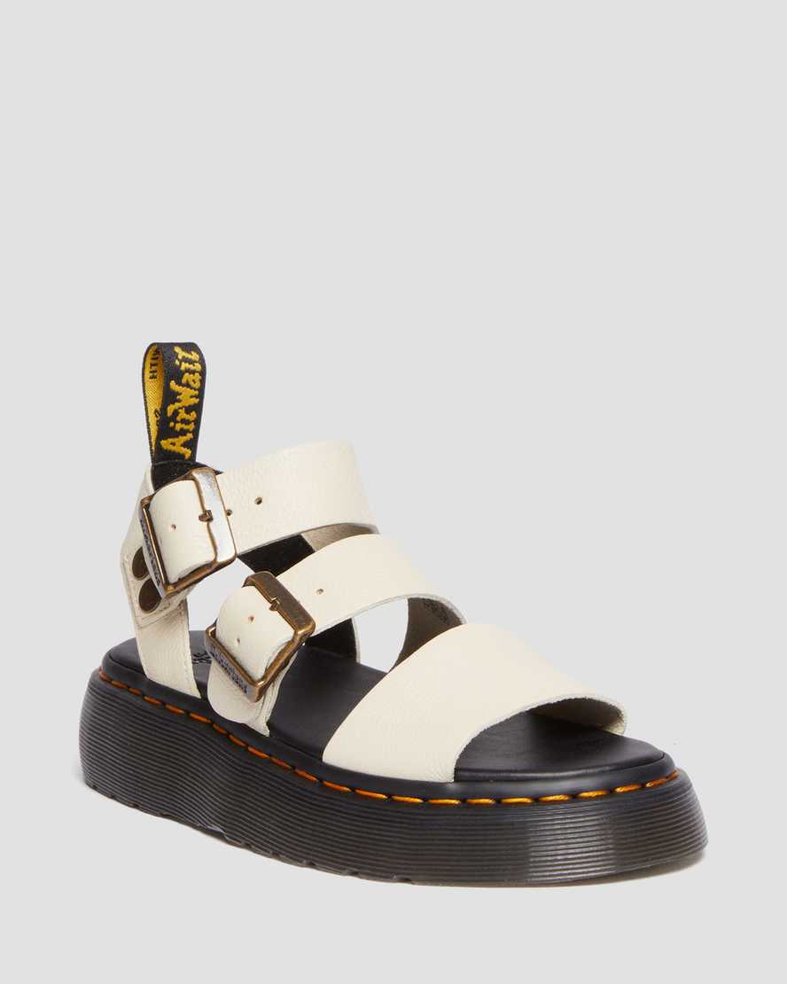 Dr. Martens Gryphon Brando Leather Gladiator Sandals - Beige | Garmentory