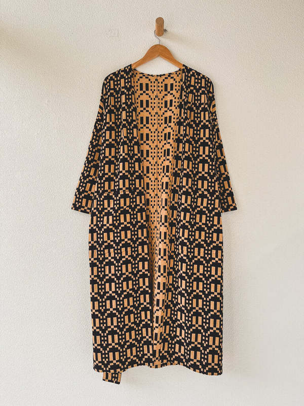 Deep Lake ACE & JIG REVERSIBLE DUSTER - PEACH | Garmentory