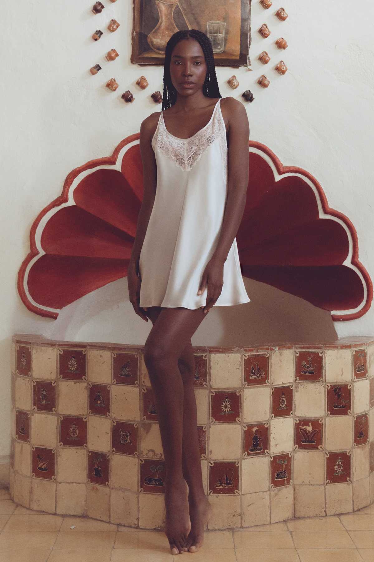 NK IMODE Precious Sunset Silk Babydoll - Pearl Grey | Garmentory