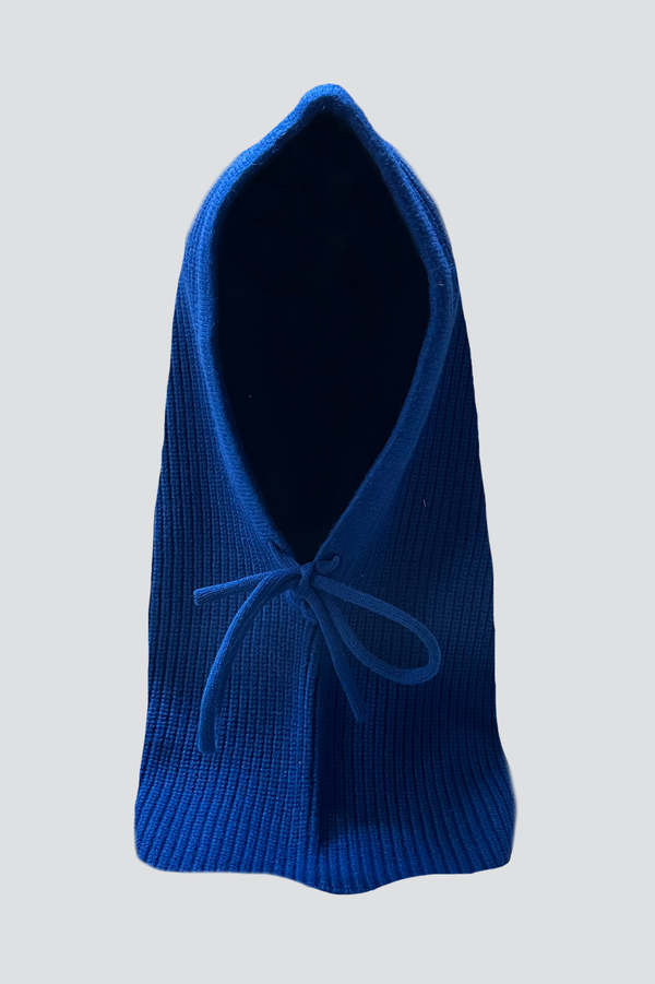 Vintage Azure Wool Blend Tie Hood - Blue | Garmentory