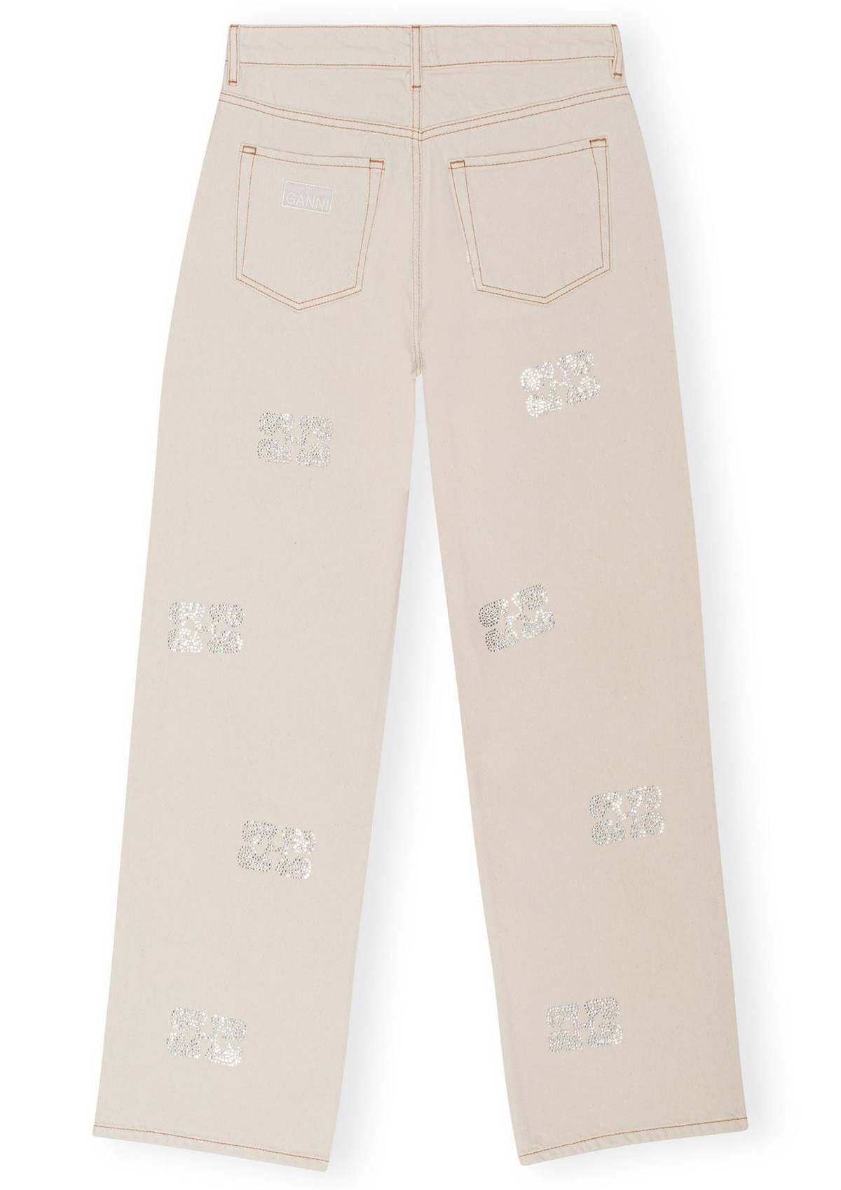 Ganni Sparkle Denim Izey Jean - Vanilla Ice | Garmentory