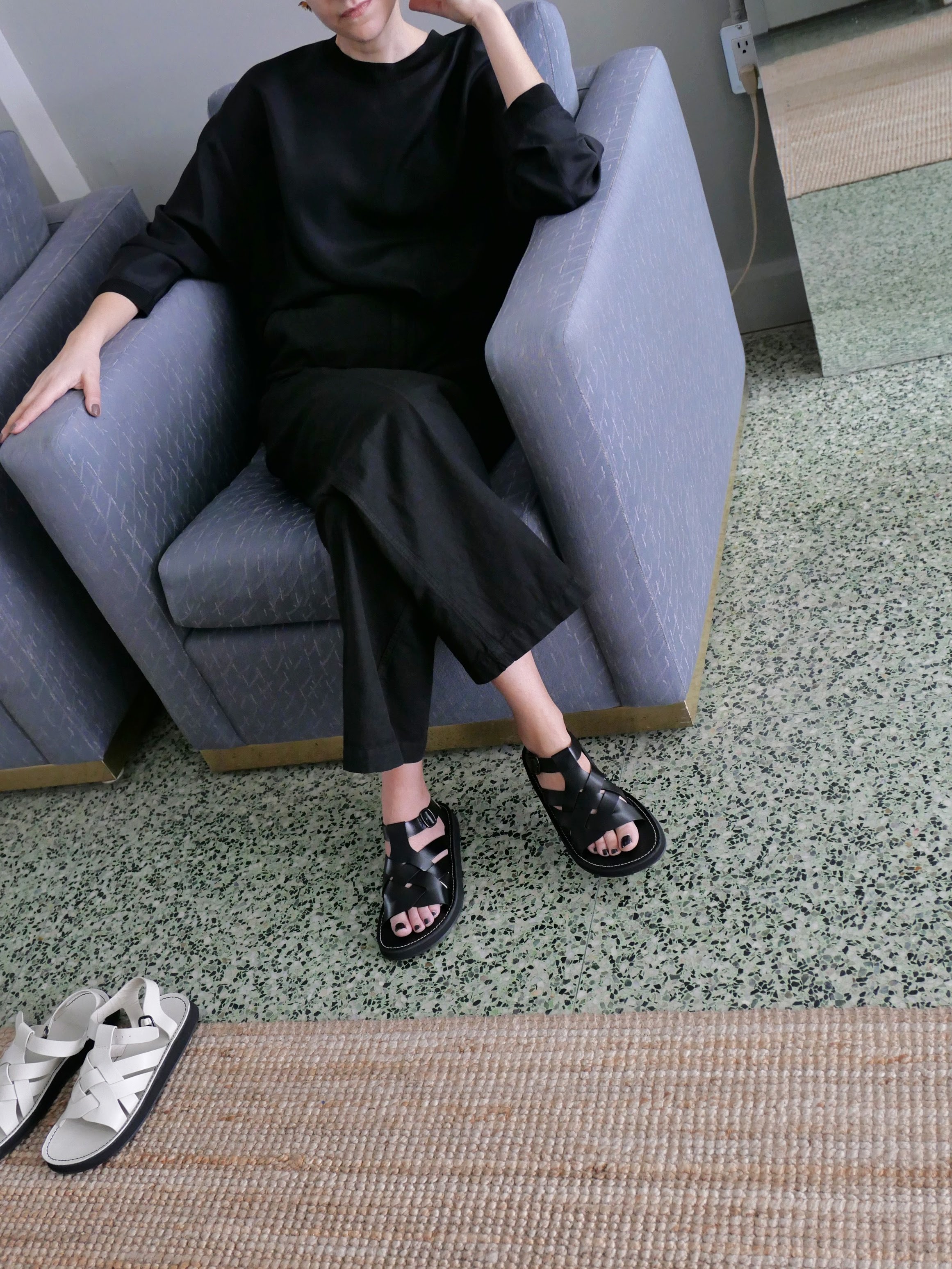 HEREU BELTRA SANDAL - BLACK | Garmentory