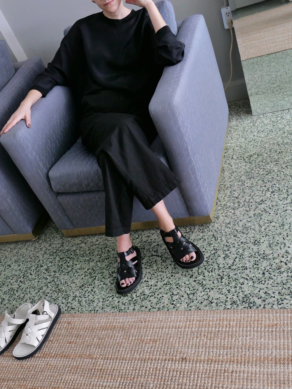 HEREU BELTRA SANDAL - BLACK | Garmentory