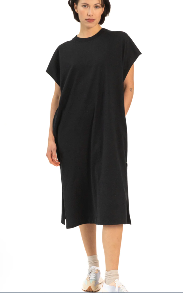 Paper Label Midi Dress - Black | Garmentory