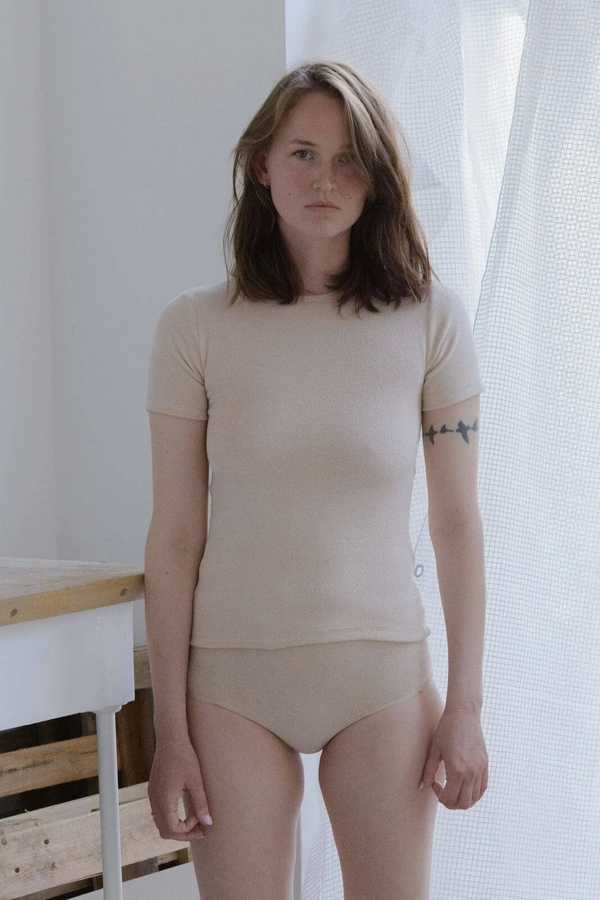 Baserange Omo Tee - Ecru | Garmentory