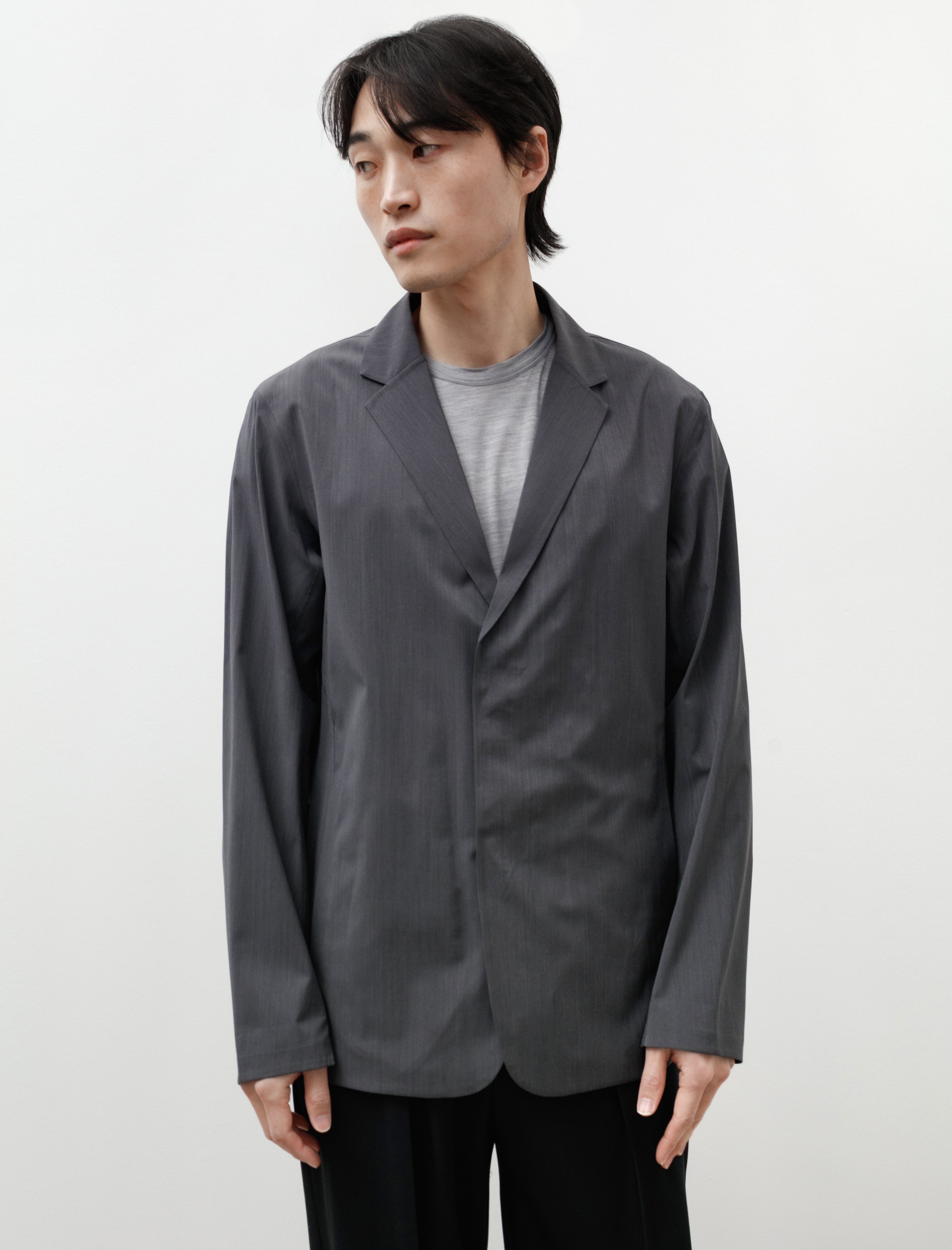 Veilance Mens Indisce Tech Wool Blazer - Graphite Heather | Garmentory