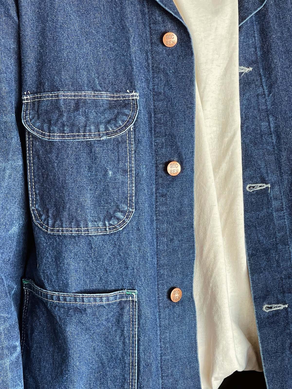 Vintage The Ludlow Shop Big Ben Chore Coat - Dark wash | Garmentory