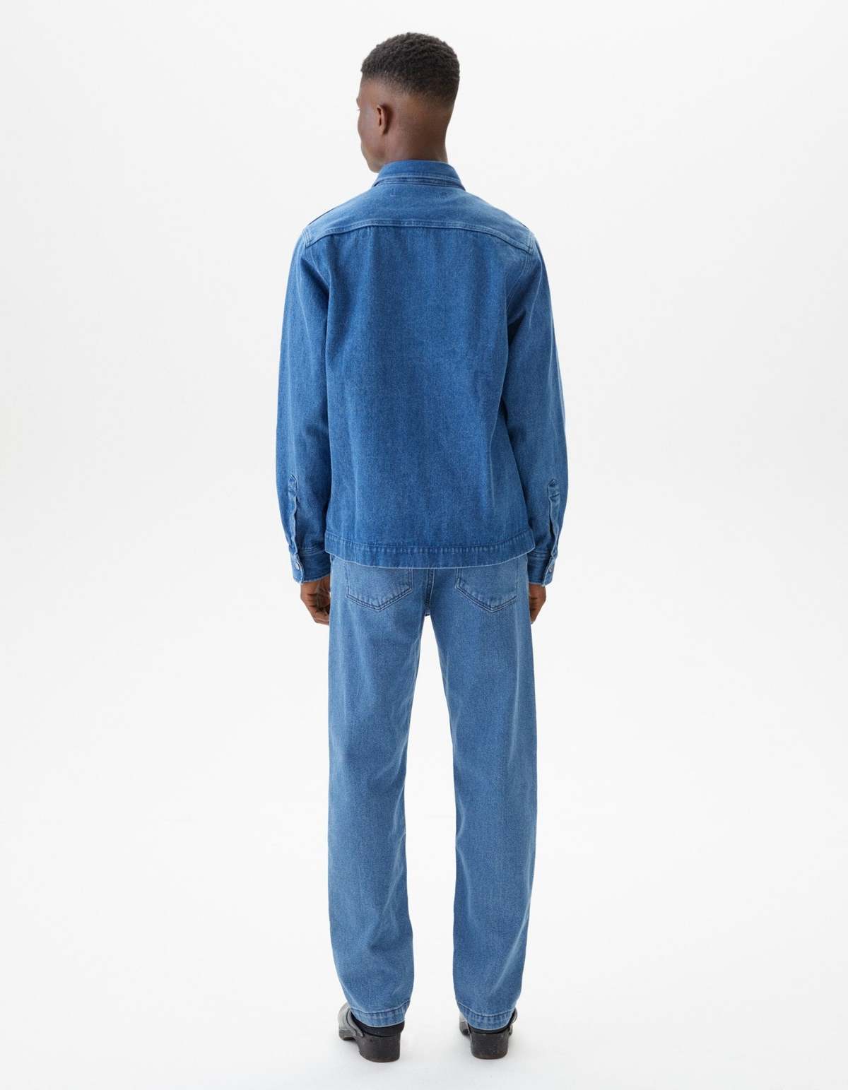 Schnayderman's Overshirt Workwear Denim - Washed Blue | Garmentory