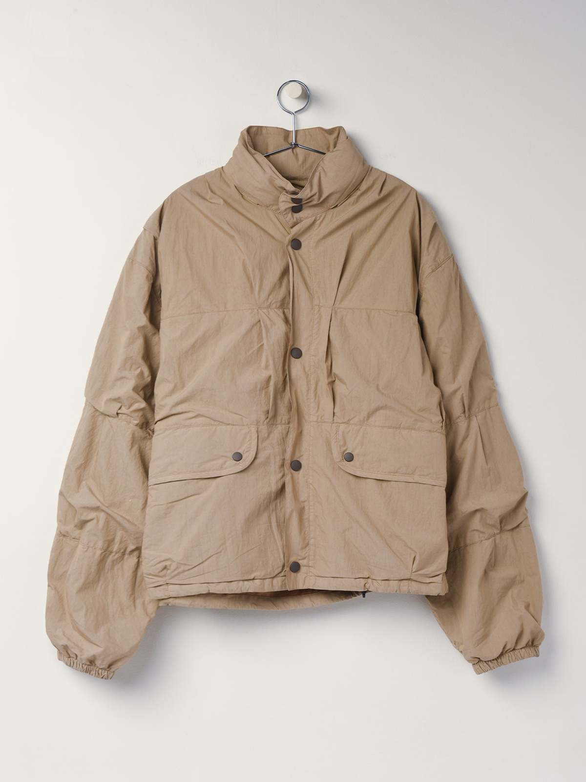 Our Legacy Exhale Puffa - Metallic Sand Parachute Poplin | Garmentory