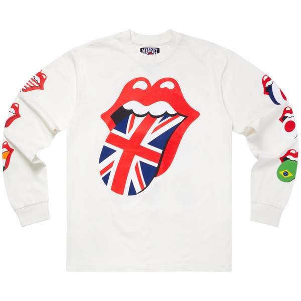 MKT ROLLING STONES WORLD FLAG LONGSLEEVED T-SHIRT | Garmentory