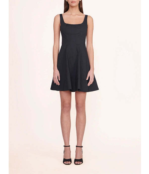 Staud Mini Wells Dress - Black | Garmentory