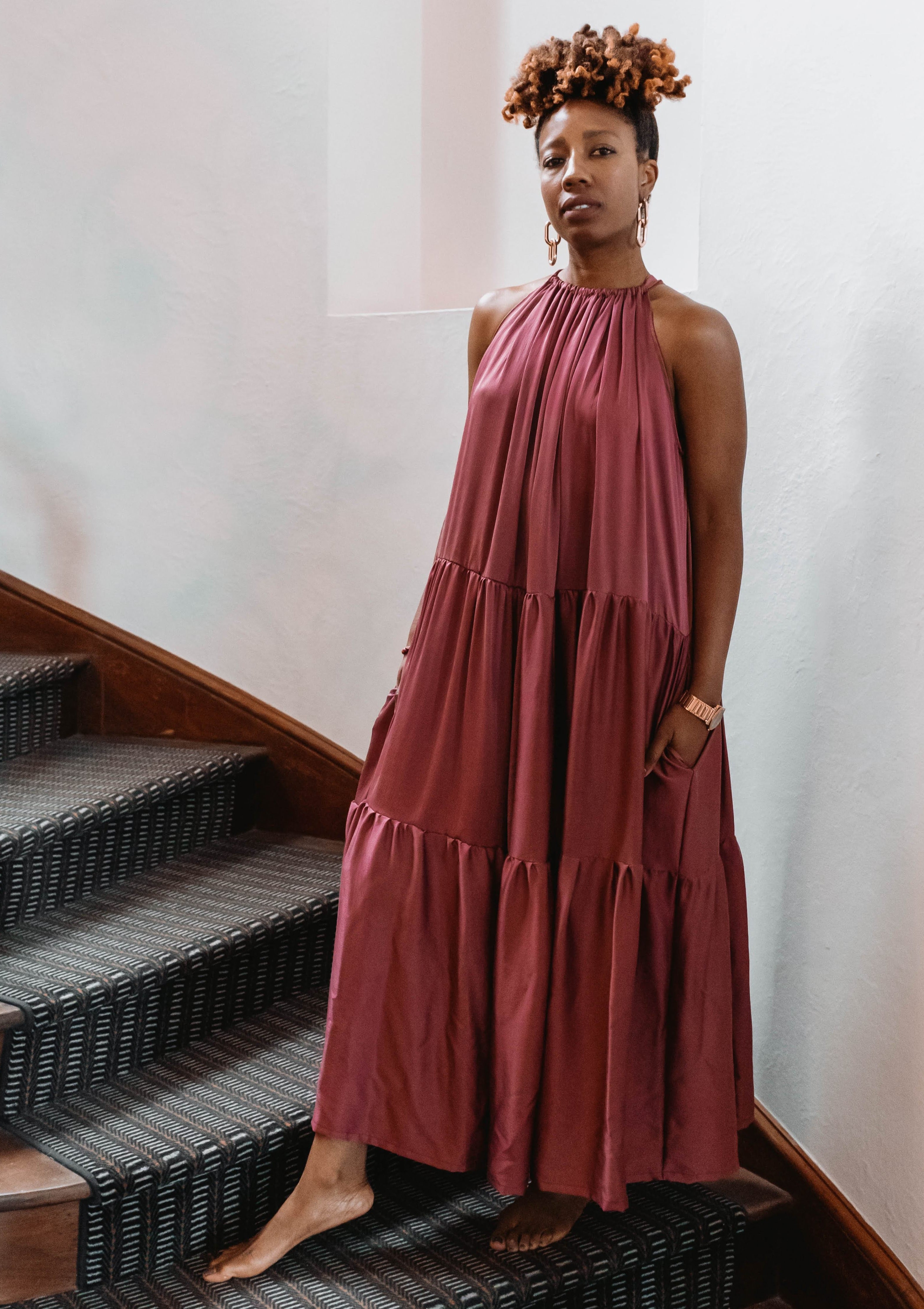 Miranda Bennett Studio Lewis Dress in Silk Charmeuse | Garmentory