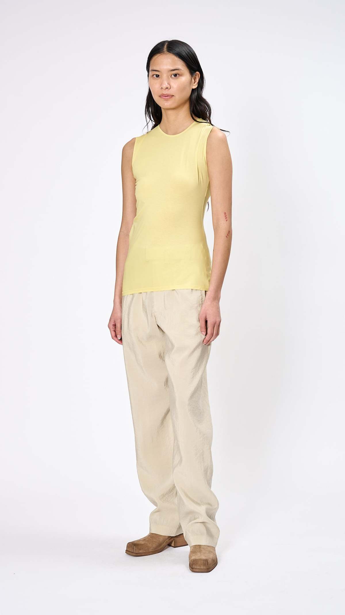 Twisted Second Skin Tank Top - Endive | Garmentory