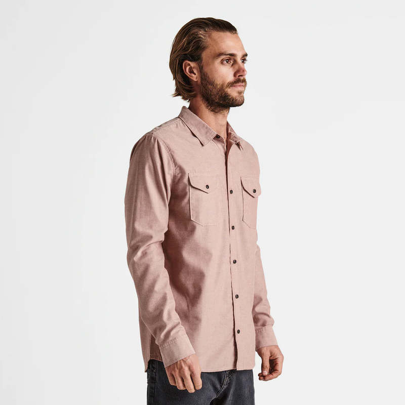 Roark Revival Well Worn Long Sleeve Oxford Shirt - Russet | Garmentory