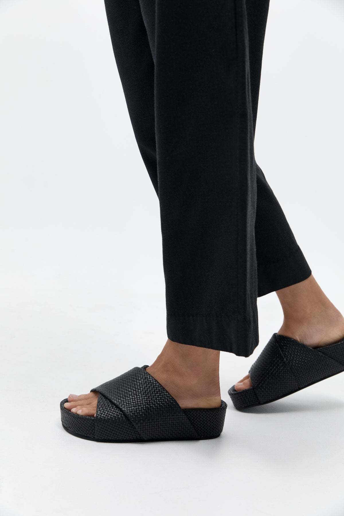 St. Agni Woven Flatform Slide | Garmentory