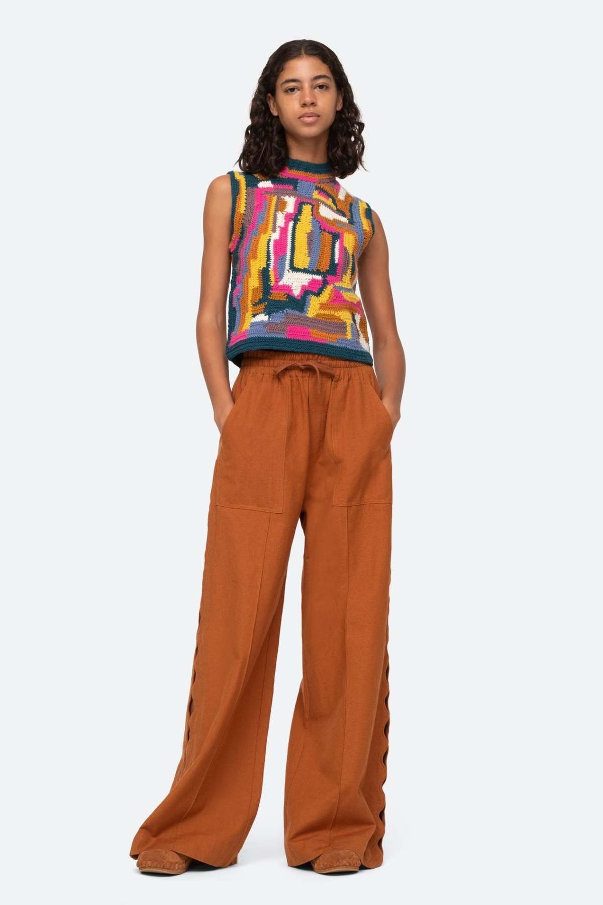 Sea NY Sea Coty Hand Crochet Vest - Multi | Garmentory