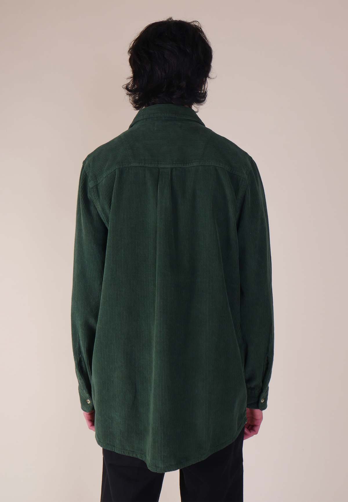 Rollas Men At Work Fat Cord Shirt - Deep Green | Garmentory