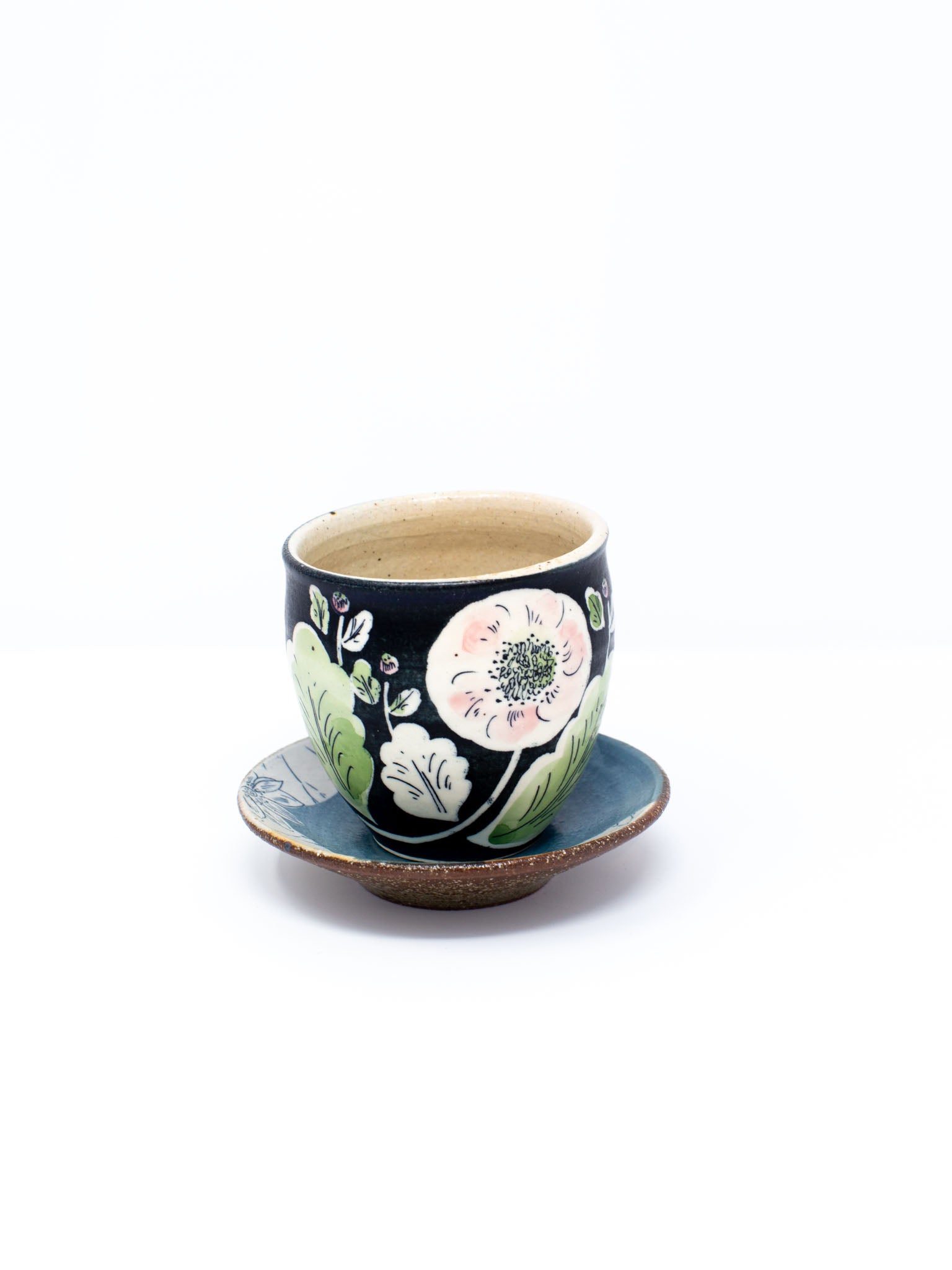 Otani Pottery Studio Painted Pink Chrysanthemum Cup - Prints | Garmentory