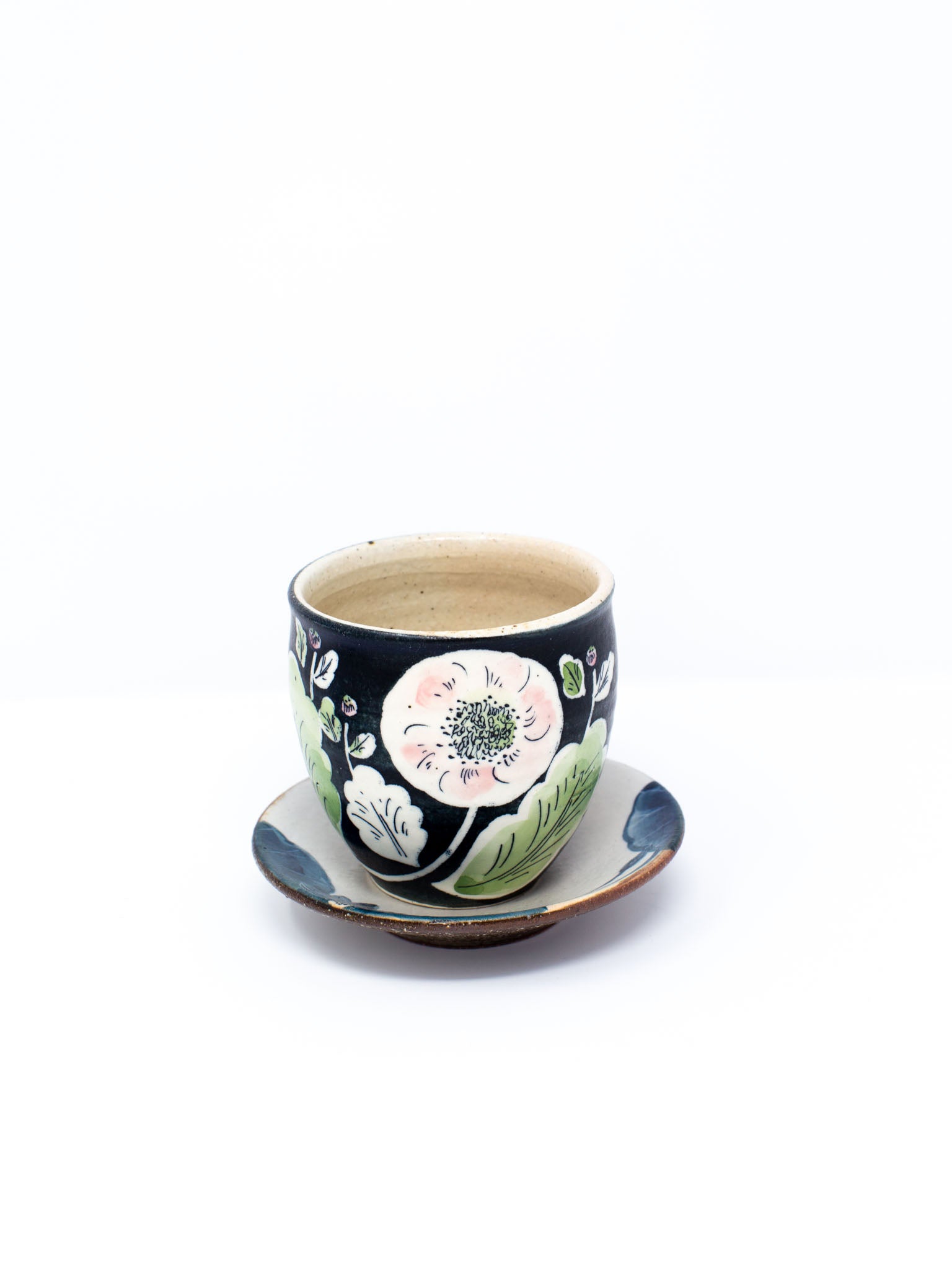 Otani Pottery Studio Painted Pink Chrysanthemum Cup - Prints | Garmentory
