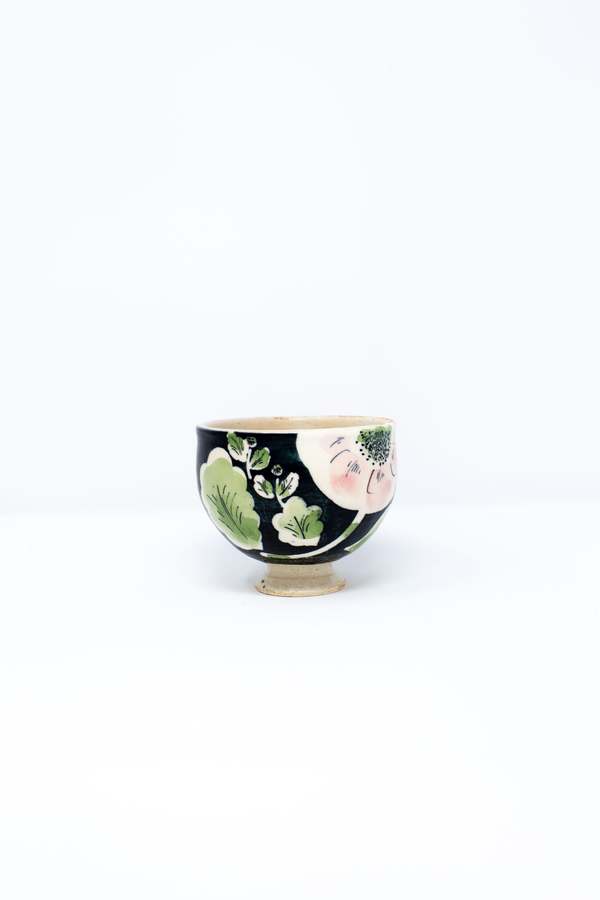 Otani Pottery Studio Pink Chrysanthemum Stemmed Cup - Prints | Garmentory