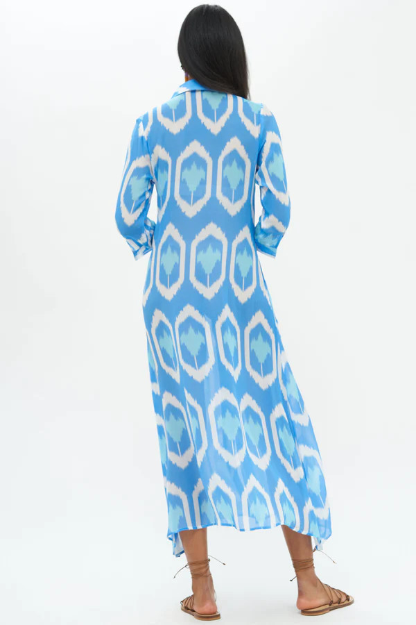 Oliphant Odisha Midi Shirt Dress - Blue | Garmentory