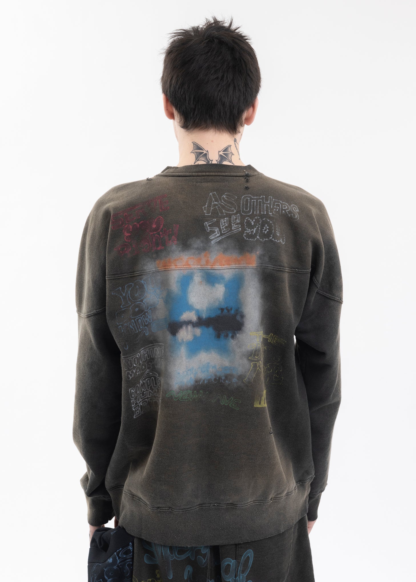 Mihara Yasuhiro Bleached Pullover - Black | Garmentory