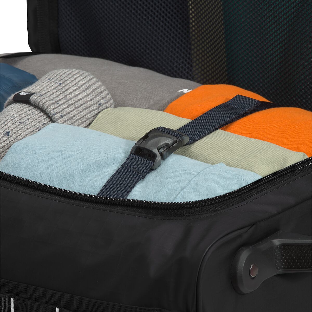 Unisex THE NORTH FACE Base Camp Voyager Roller Duffel- TNF Black/TNF ...