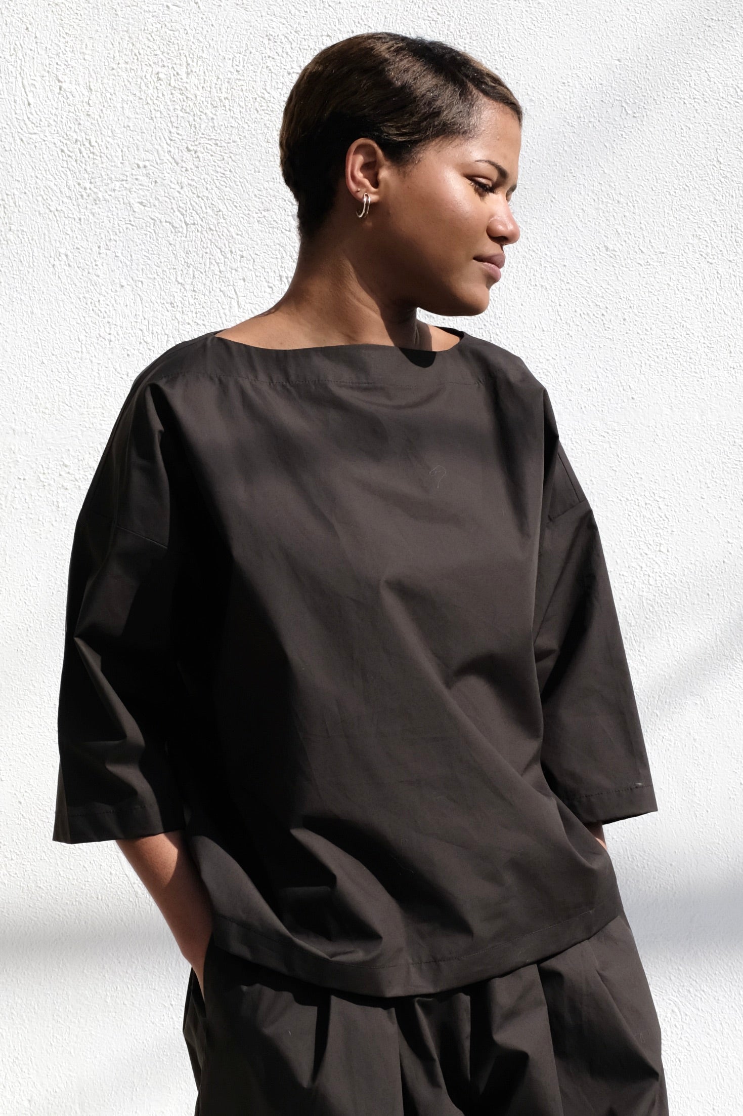 Black Crane Boat Neck - Shadow | Garmentory