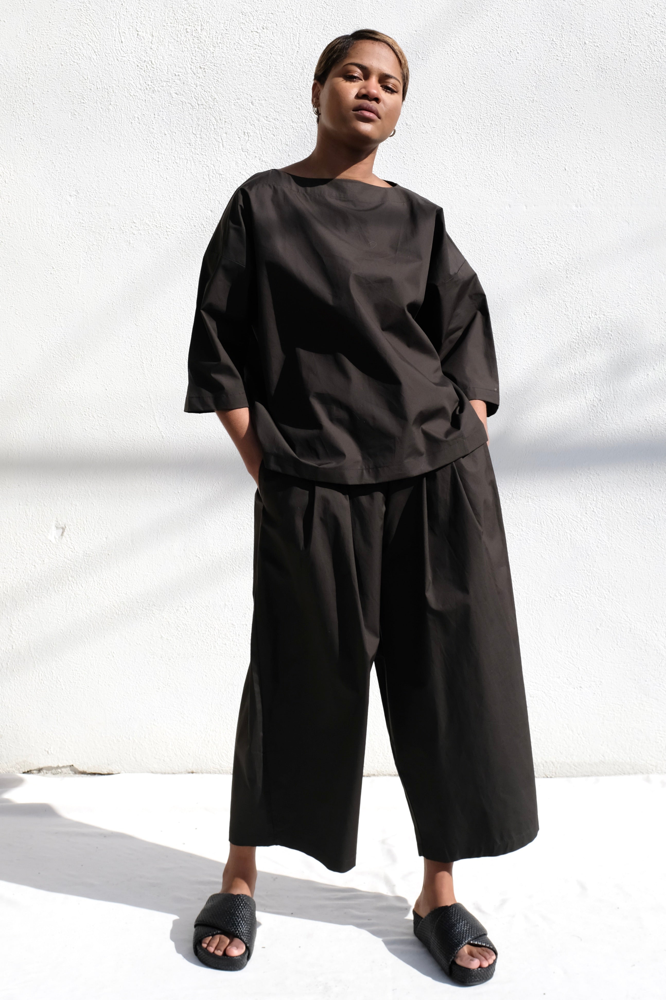 Black Crane Boat Neck - Shadow | Garmentory