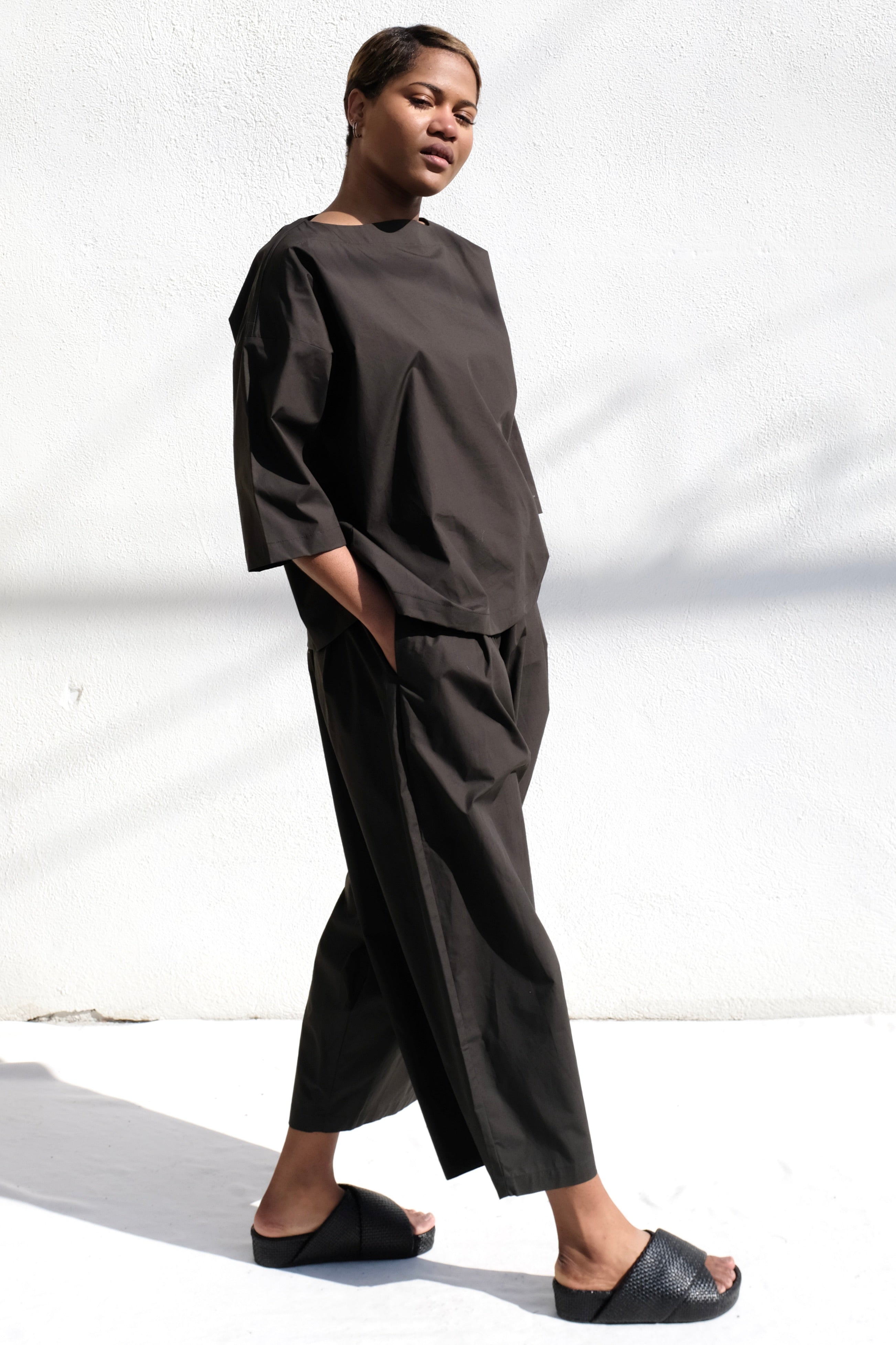 Black Crane Boat Neck - Shadow | Garmentory