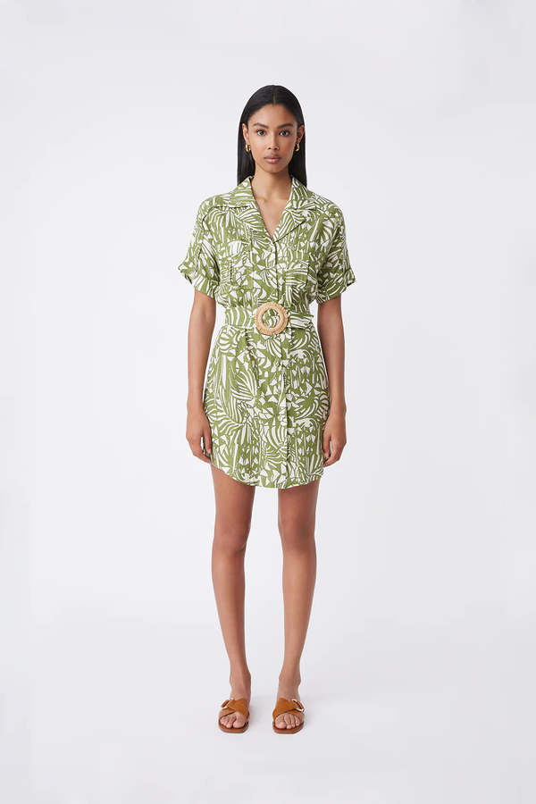 Suncoo Chima Shirt Dress - Khaki | Garmentory