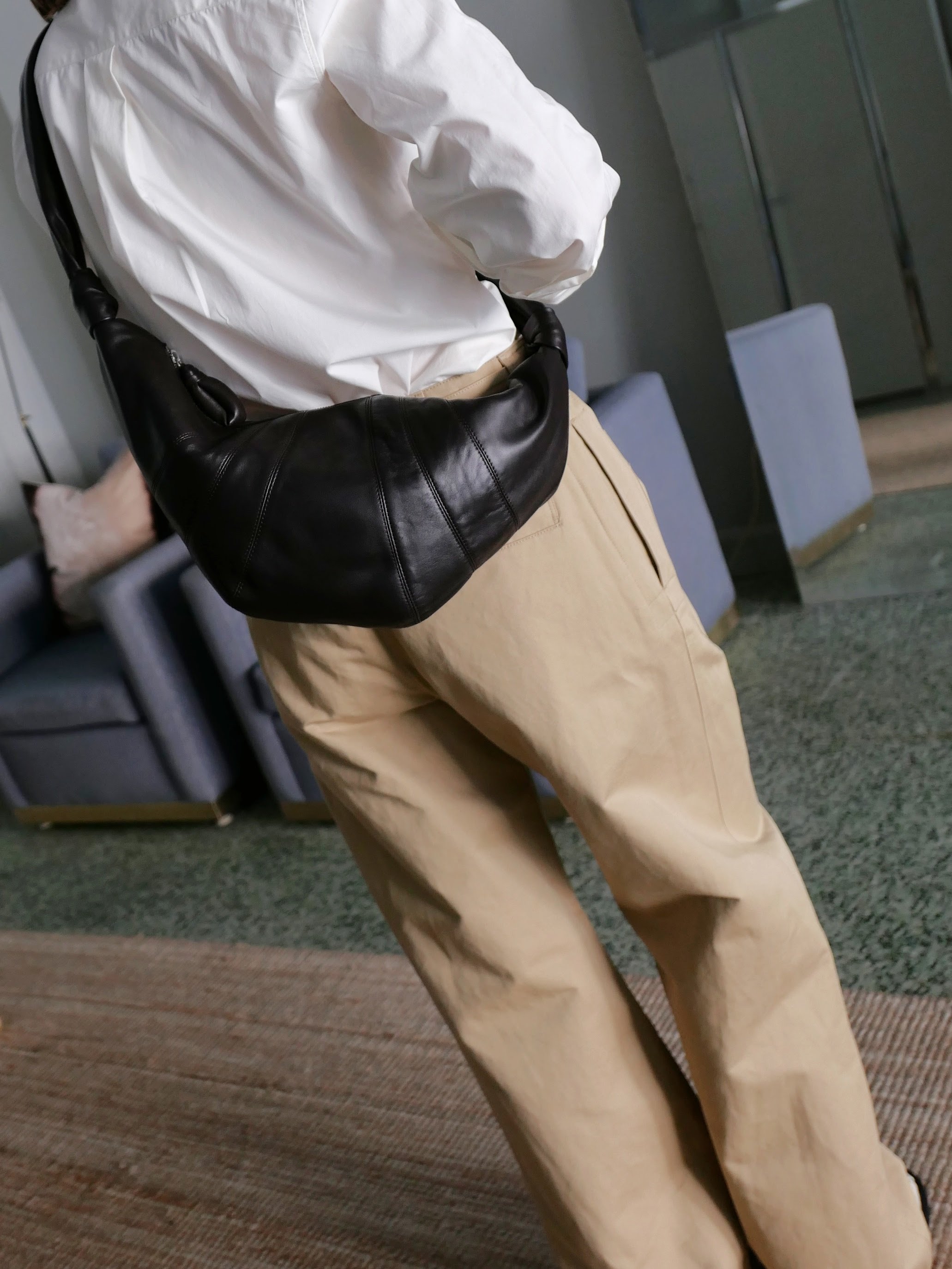 Lemaire MEDIUM CROISSANT BAG - DARK CHOCOLATE | Garmentory