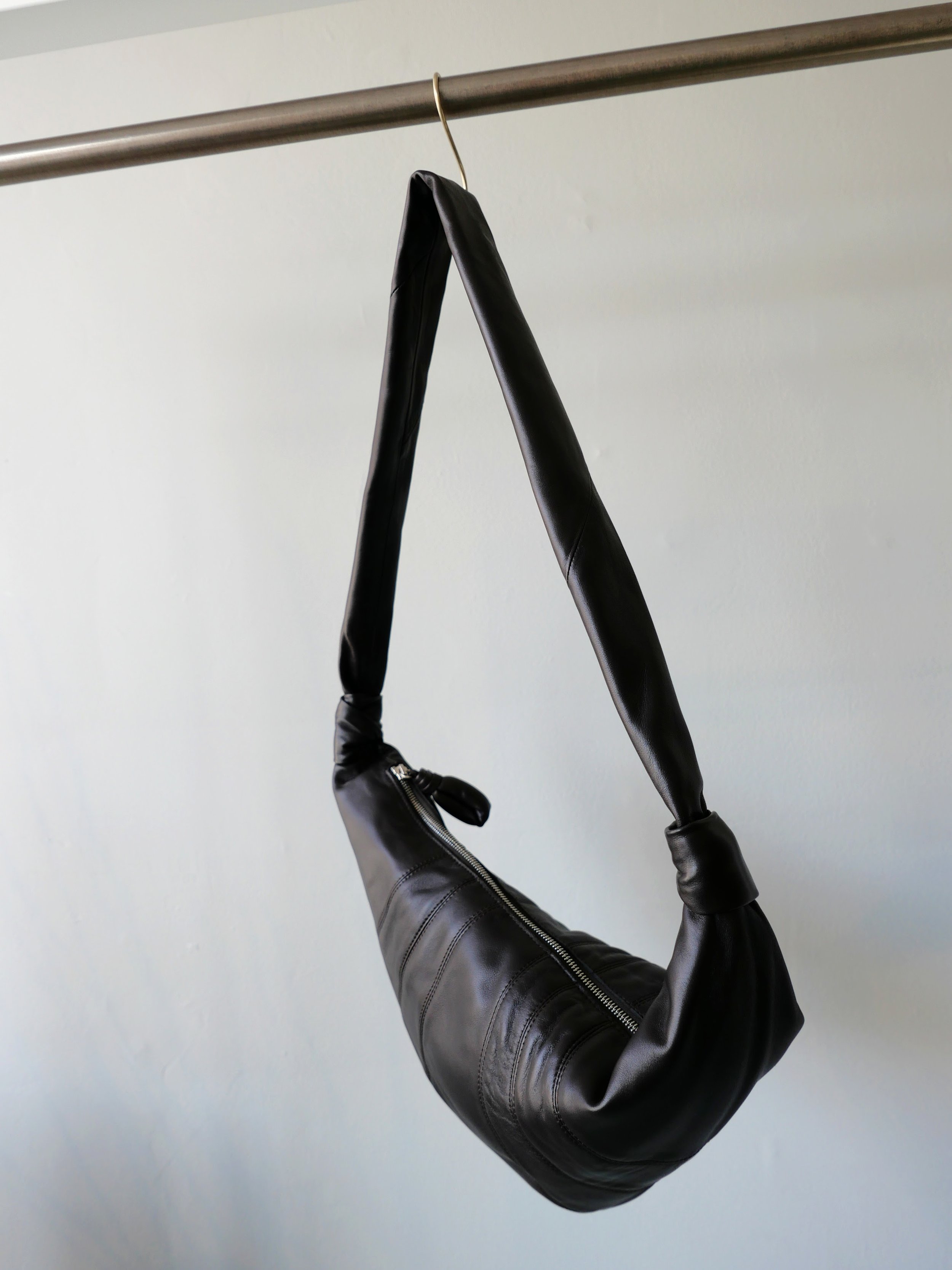 Lemaire MEDIUM CROISSANT BAG - DARK CHOCOLATE | Garmentory