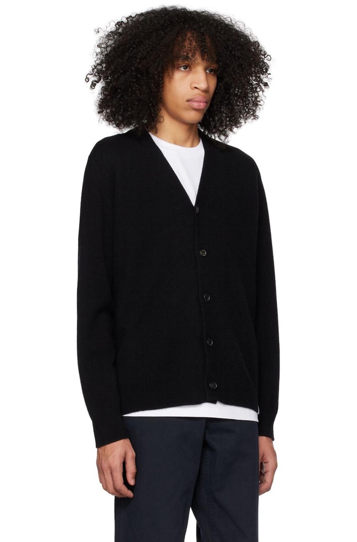 Norse Projects Adam Cardigan - Black | Garmentory