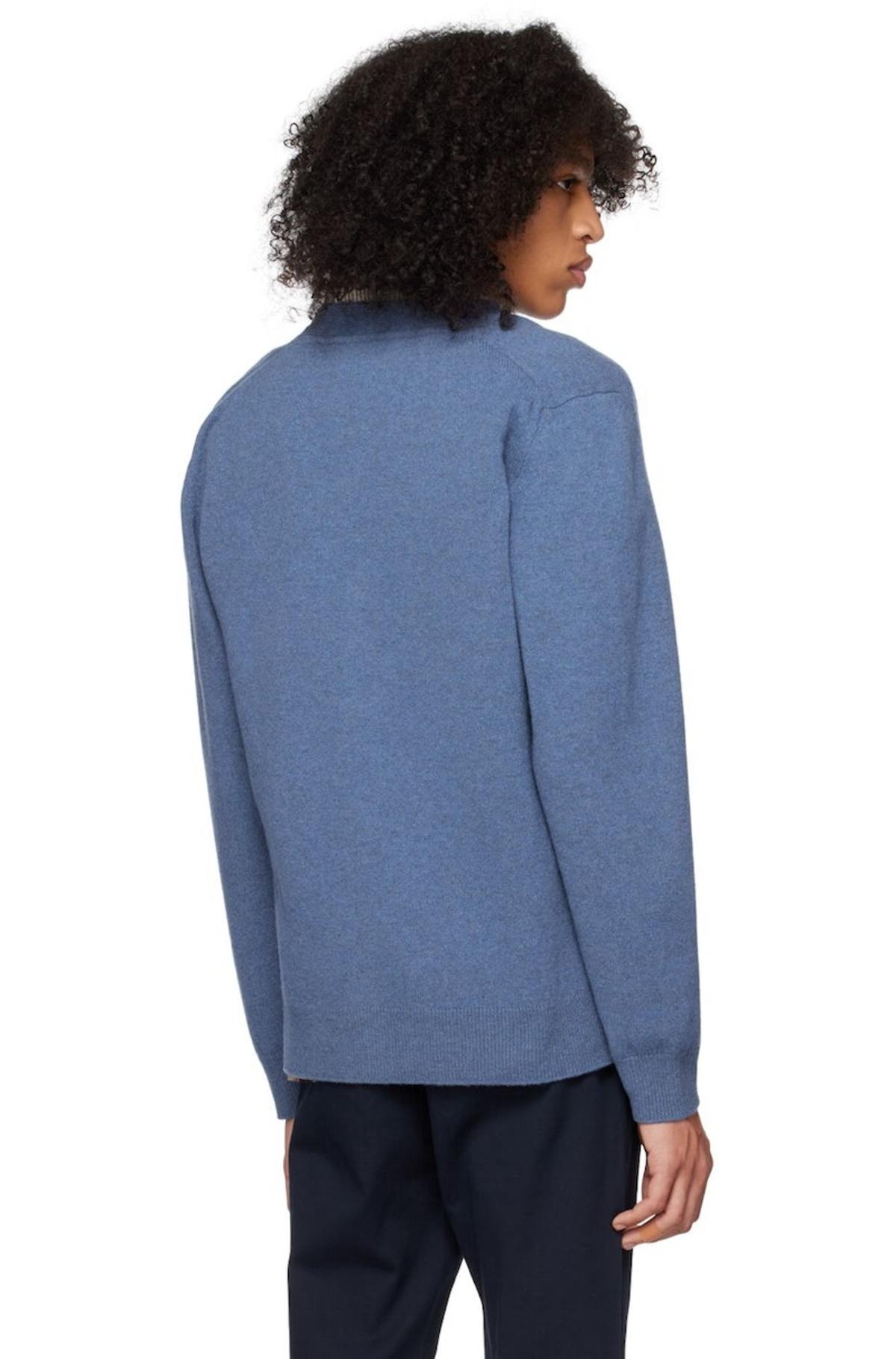 Norse Projects Adam Cardigan - Calcite Blue | Garmentory