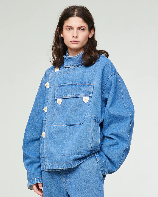 Girls of Dust Rider Nikko Denim Jacket - Stone Wash | Garmentory
