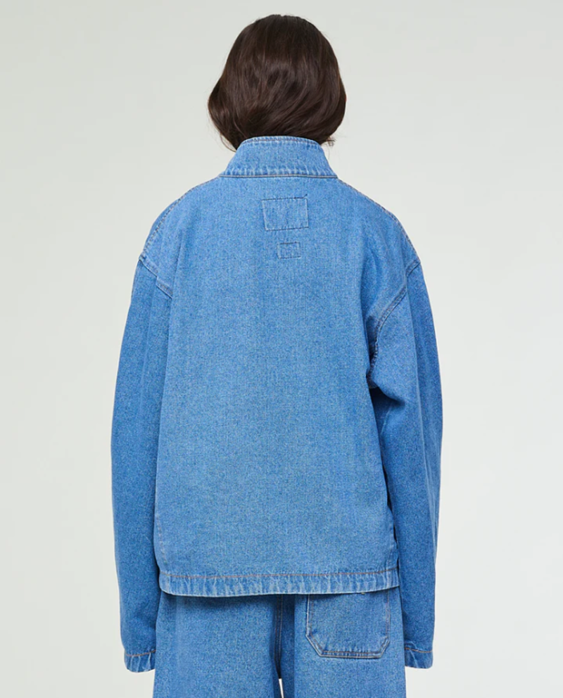 Girls of Dust Rider Nikko Denim Jacket - Stone Wash | Garmentory