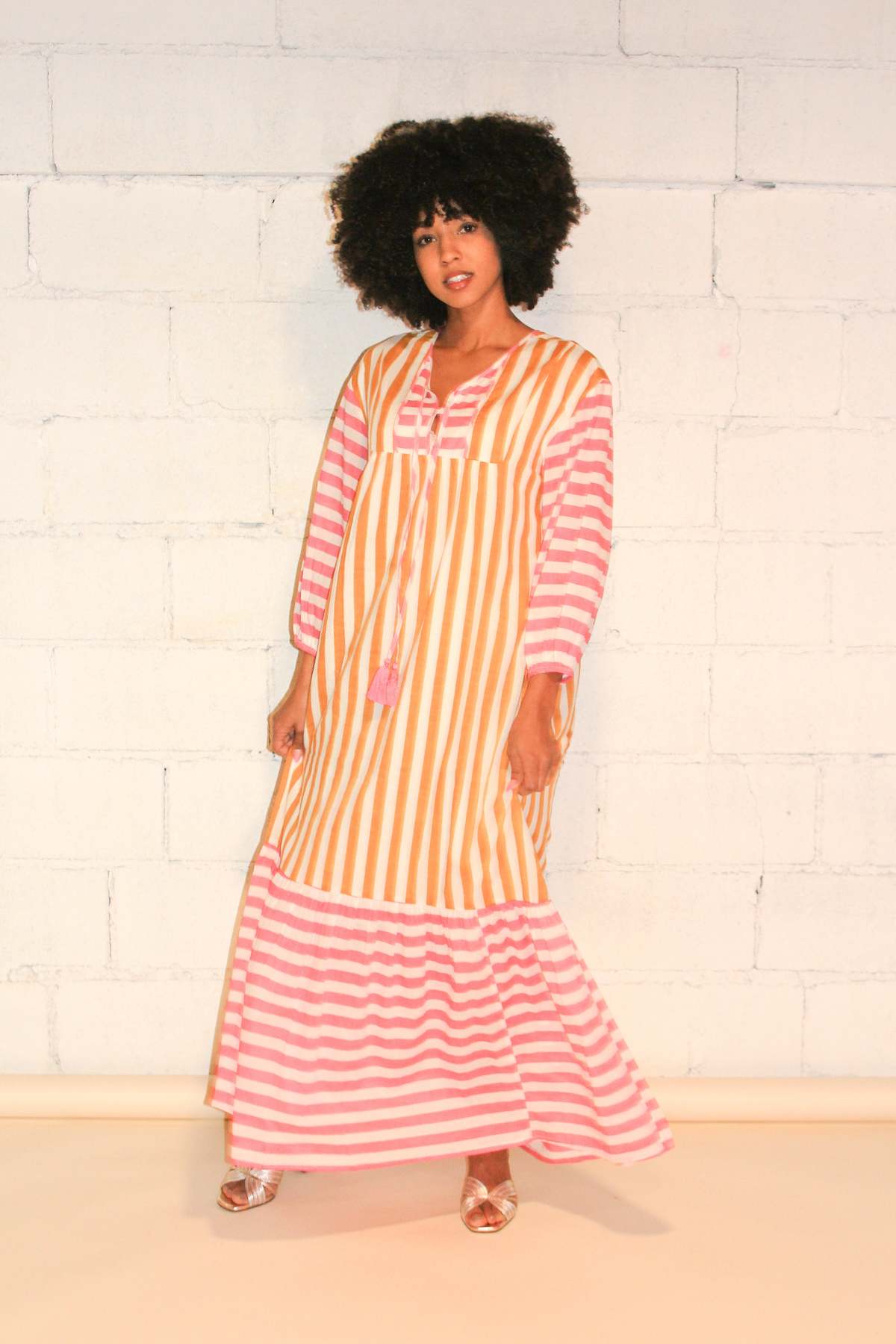 Sunshine Tienda Copa Dress - Mustard Stripe | Garmentory