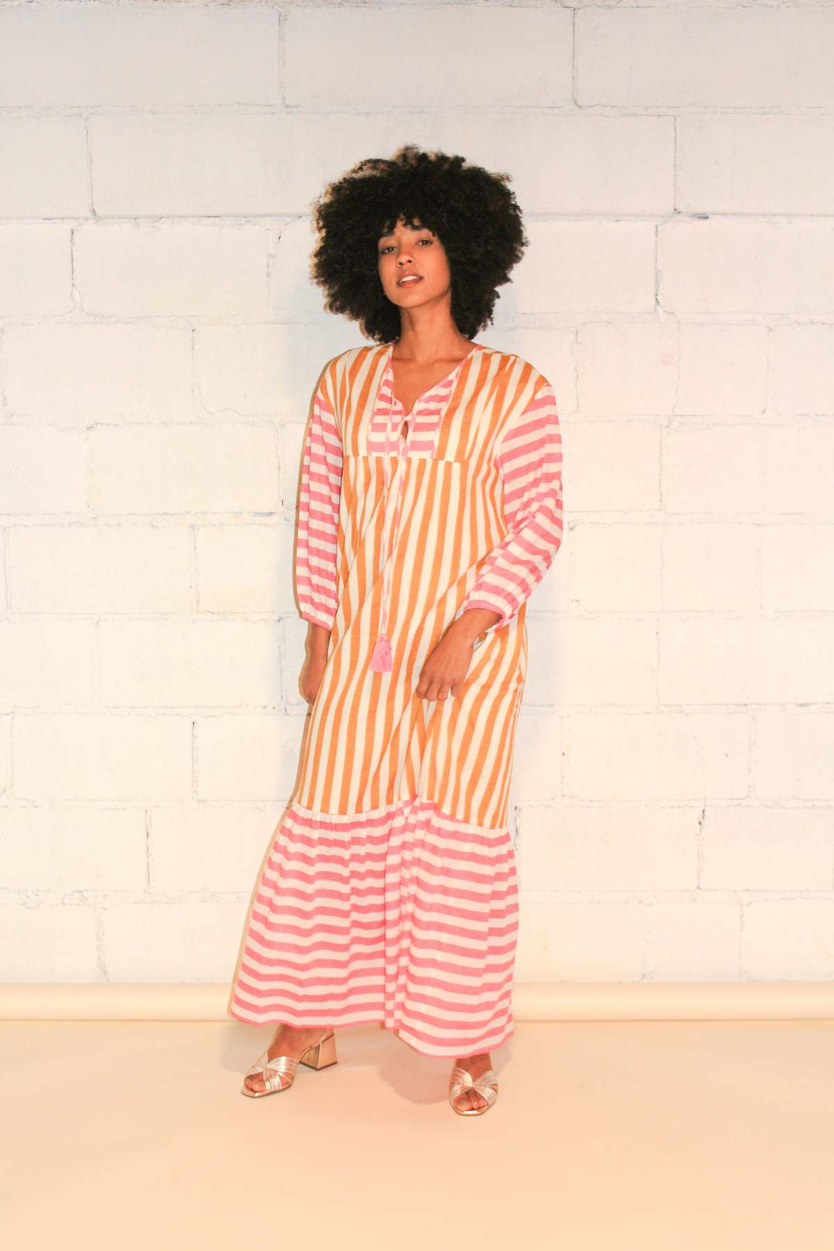 Sunshine Tienda Copa Dress - Mustard Stripe | Garmentory