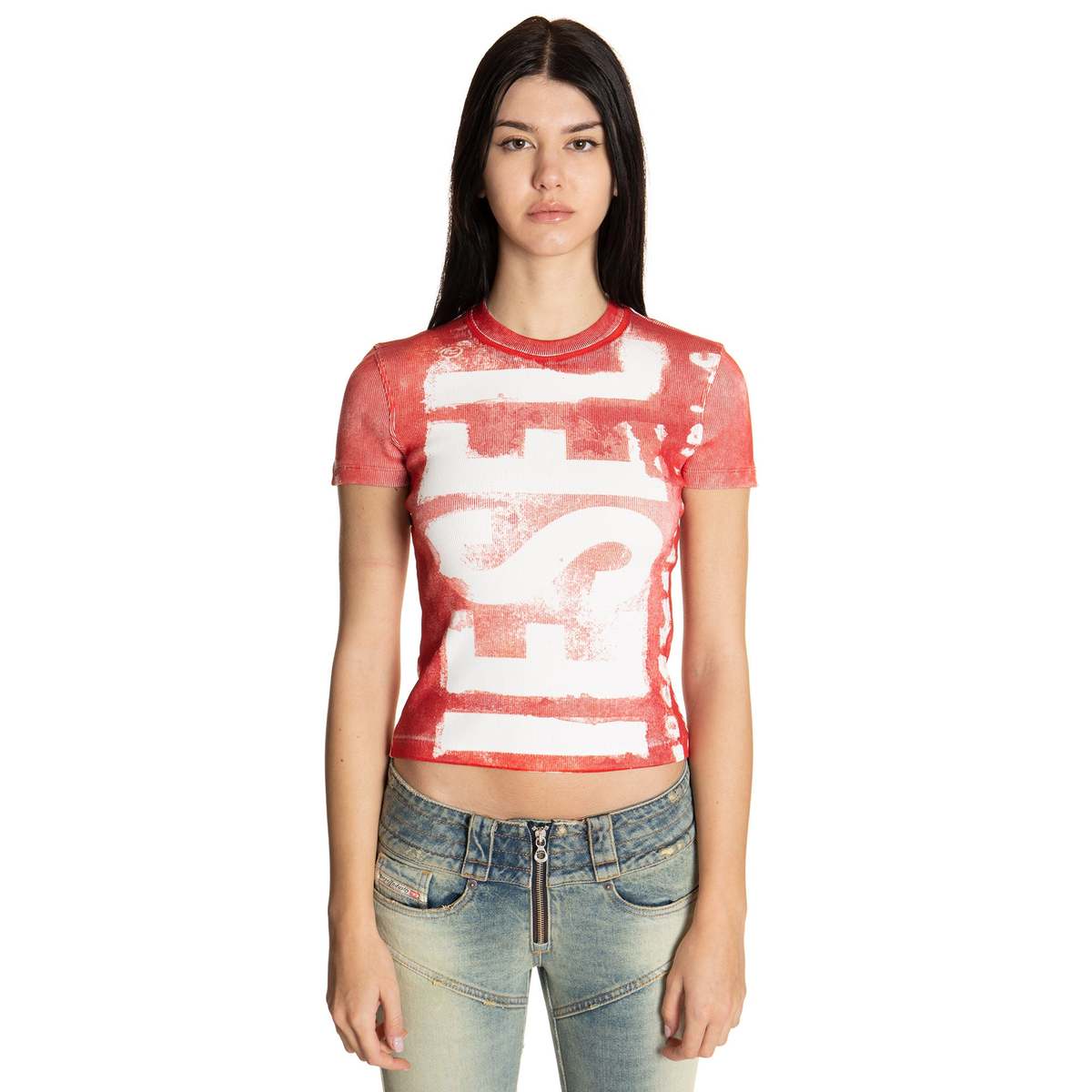 DIESEL T Skinzy DSL T-shirt - Red | Garmentory
