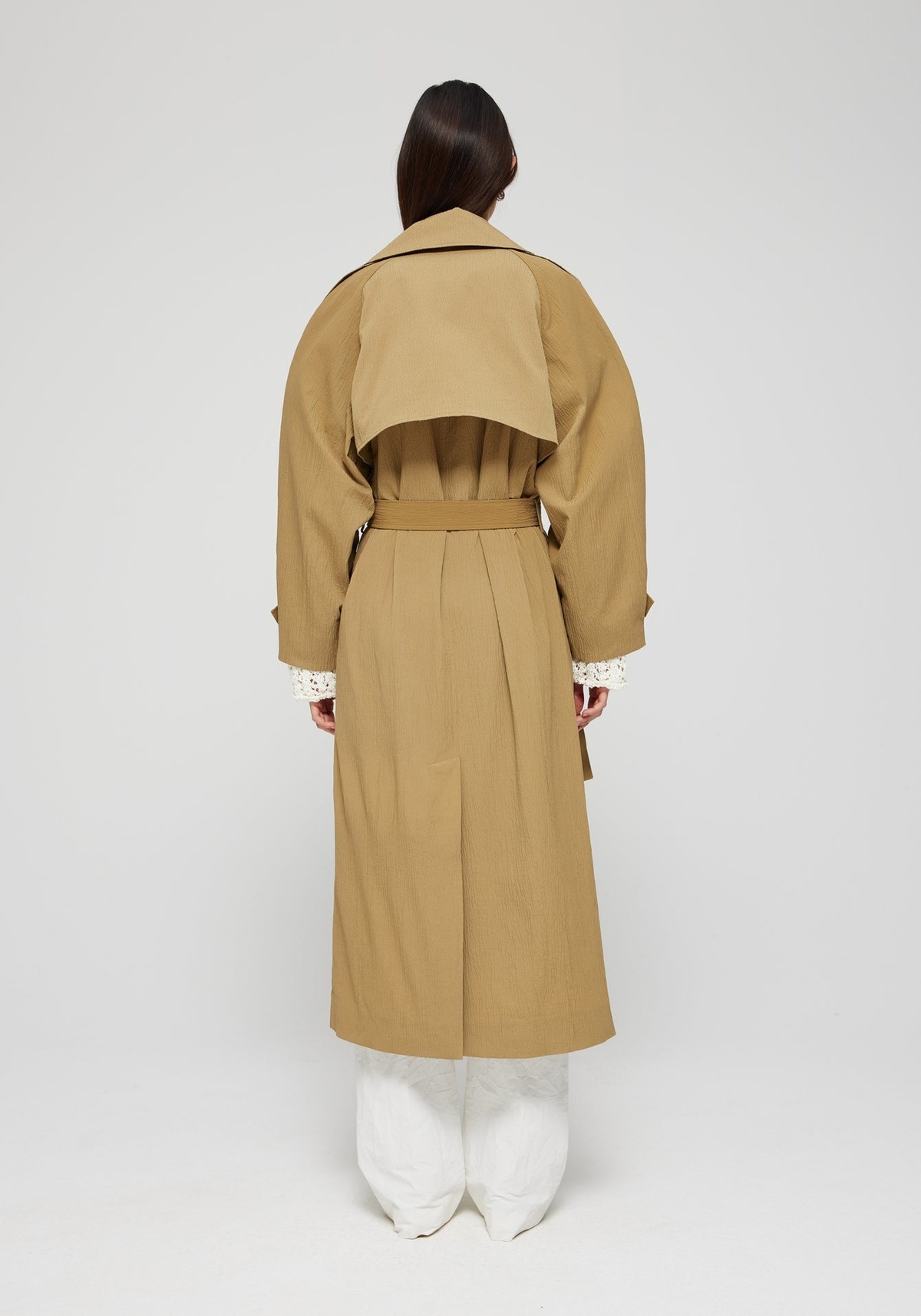 Rohe Textured Trench Coat - Dull Gold | Garmentory