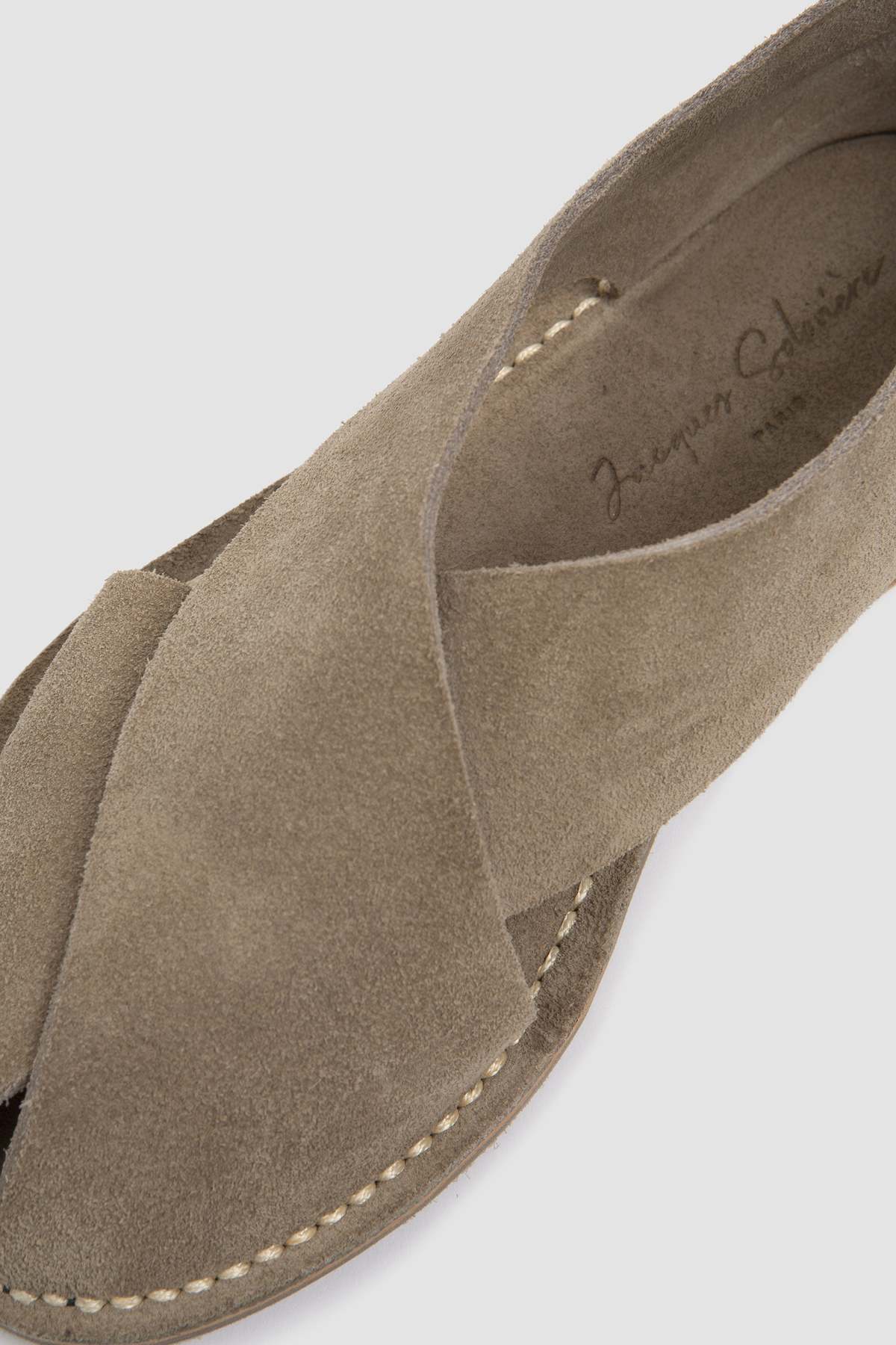 Jacques Soloviere Biarritz Sandals Suede Calf - Beige | Garmentory