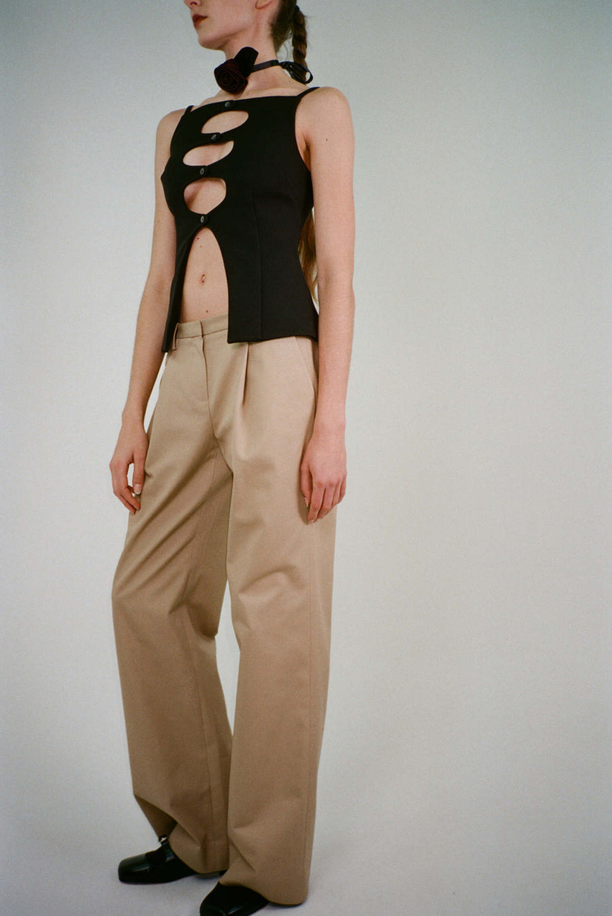 Sandy Liang Saguaro Top - Black | Garmentory
