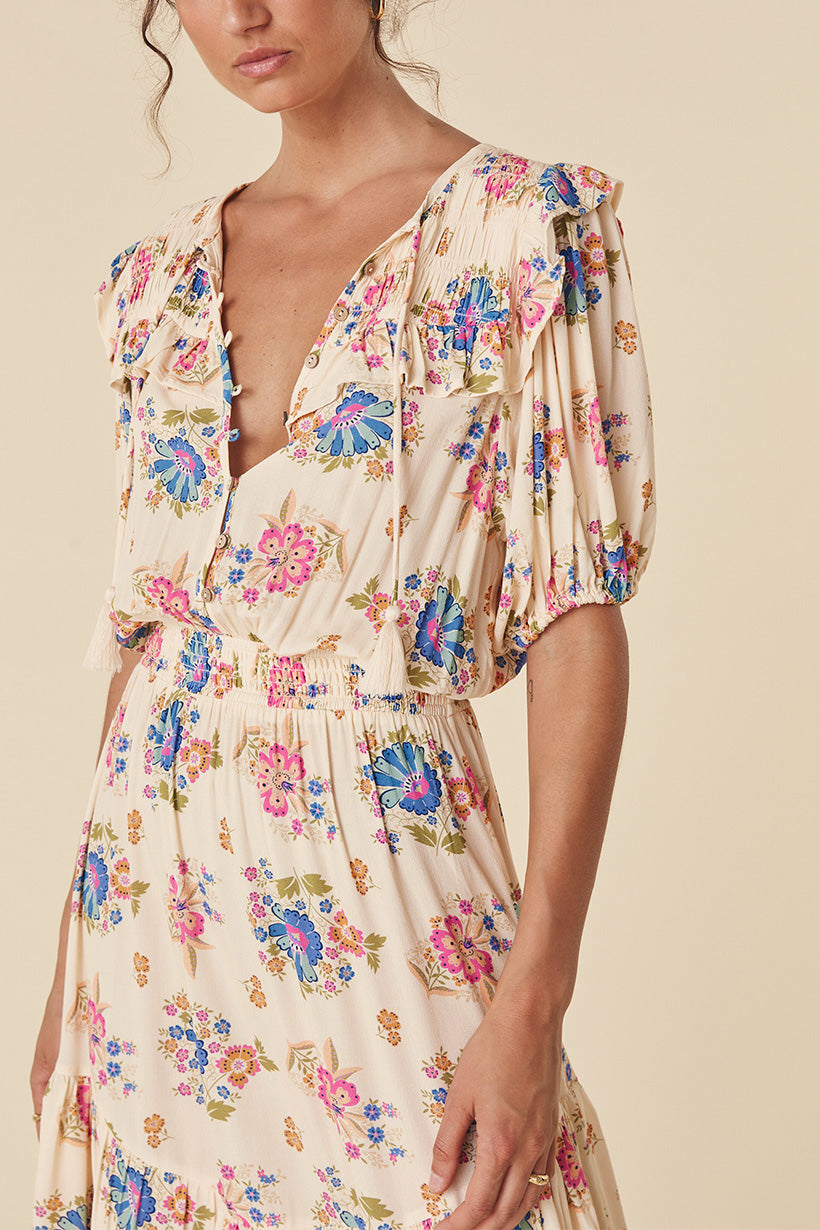 SPELL & THE GYPSY COLLECTIVE Solstice Ruffle Gown - Cream | Garmentory