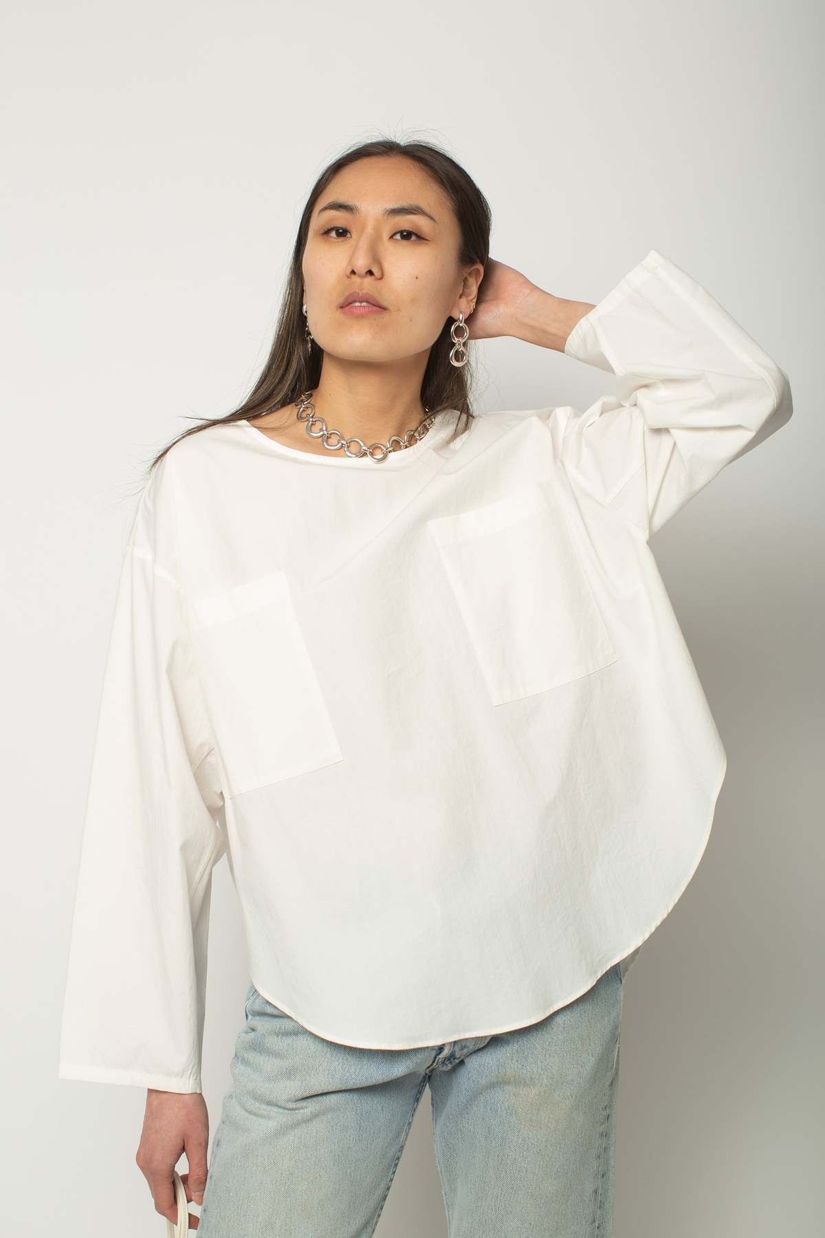 Modern Weaving Pocket Popover Top | Garmentory
